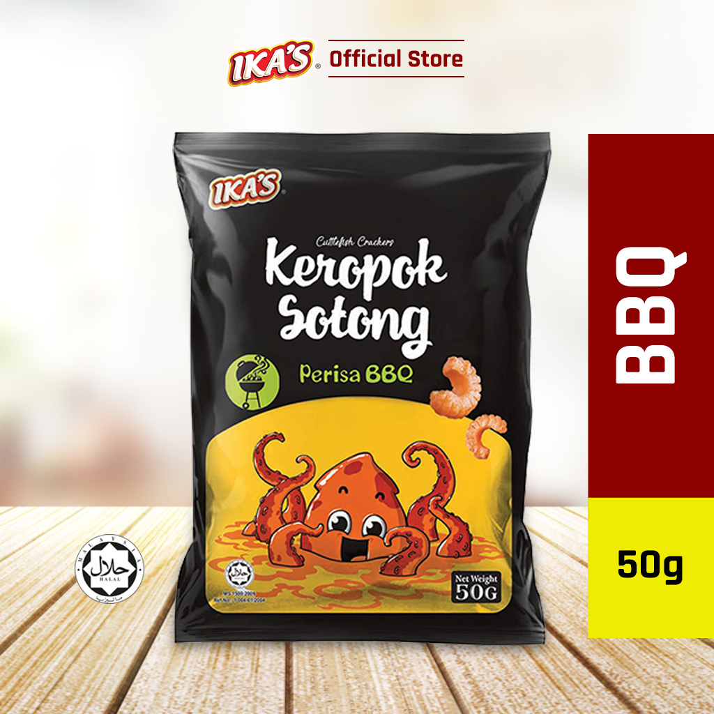 IKA'S Keropok Sotong BBQ - Crispy Fish Snack Cuttlefish Crackers Barbeque | Shopee Malaysia