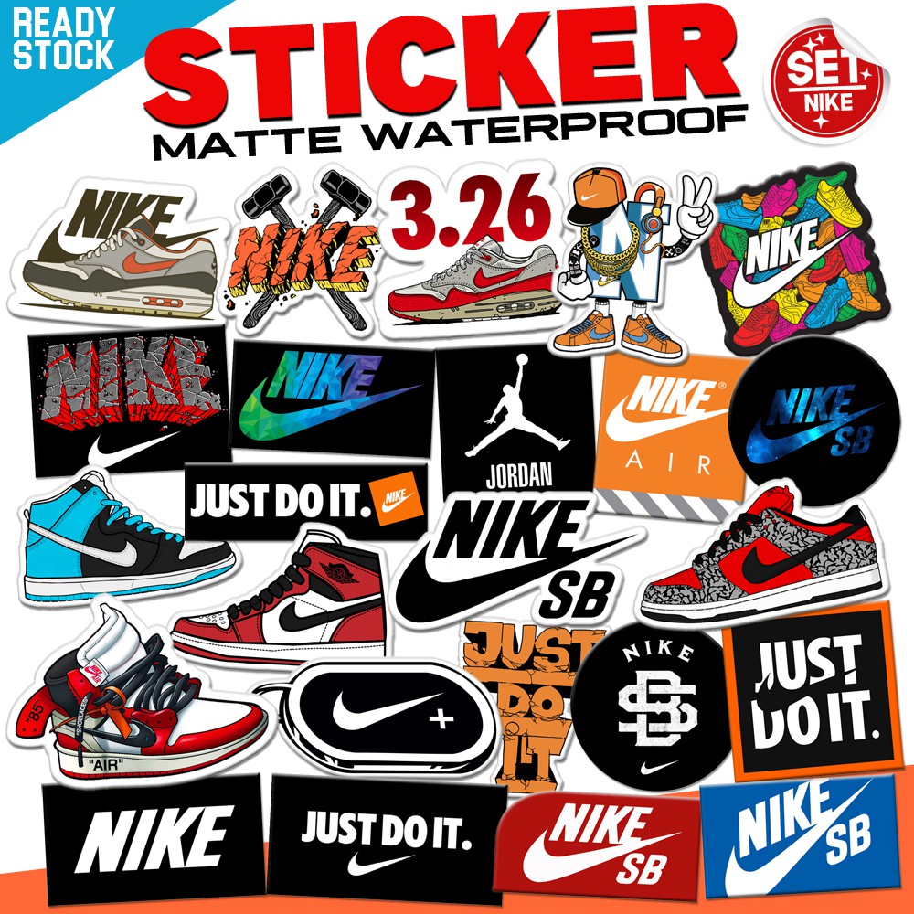 Sticker NIKE (Matte + Laminated Finishing) l Waterproof for Indoor and ...