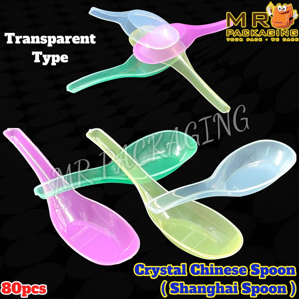 Crystal Chinese Spoon Green Purple Yellow Clear [ 80pcs± ] Shanghai ...