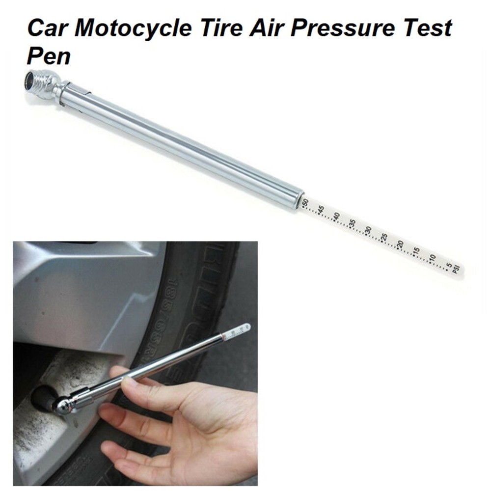 Car Motorcycle Tire Air Pressure Tyre Test Pen Gauge Meter 10-50 PSI ...