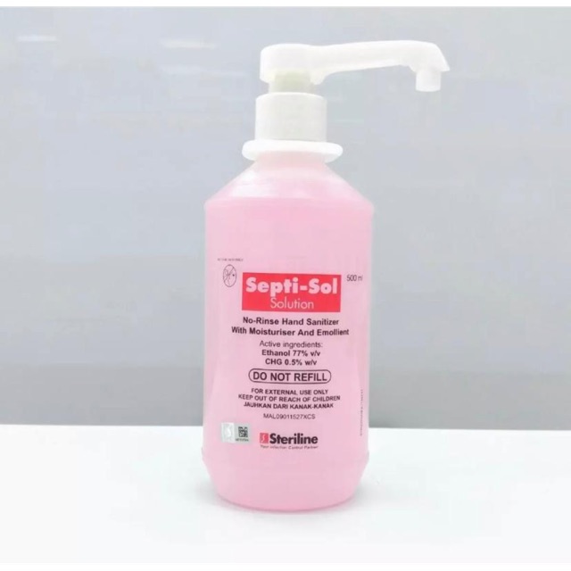 Steriline Septi Sol/ Septi Gel Hand Sanitizer 500ml [Original] | Shopee ...