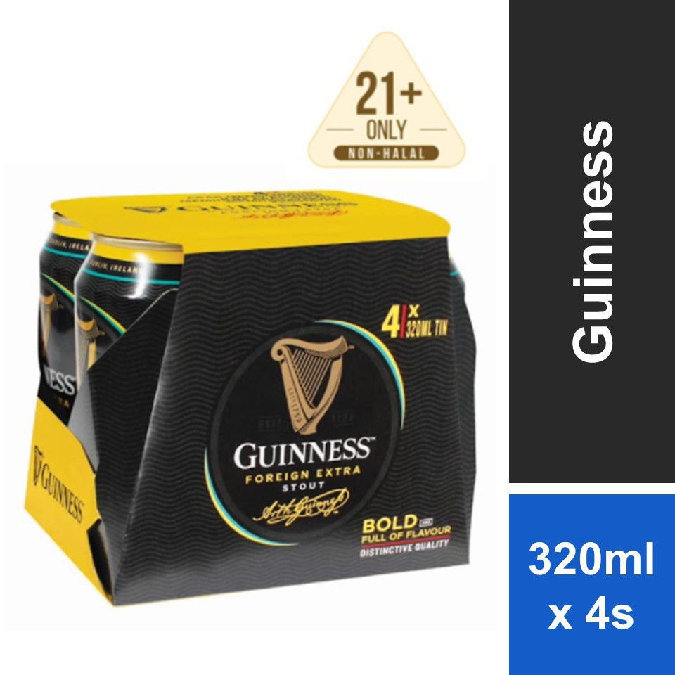 Guinness 320ml x 4 Can | Shopee Malaysia