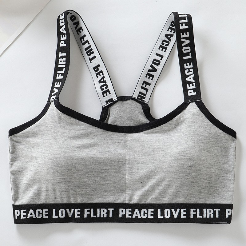 MOMO Kids Bra Girls Training Bra Cotton Baby Bra Anti-slip Sport Bra Teenage Underwear | Shopee ...