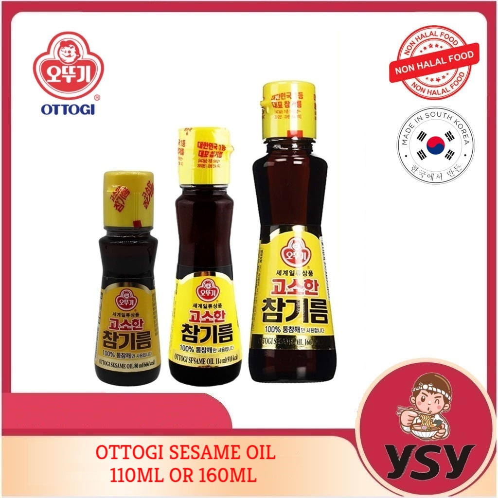 MADE IN KOREA | Korean Ottogi Sesame Oil 55ml 80ml 160ml 320ml 오뚜기 순 ...