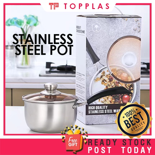 Stainless Steel Pot With Lid 18cm/Instant Noodle Bowl/Periuk Masak ...