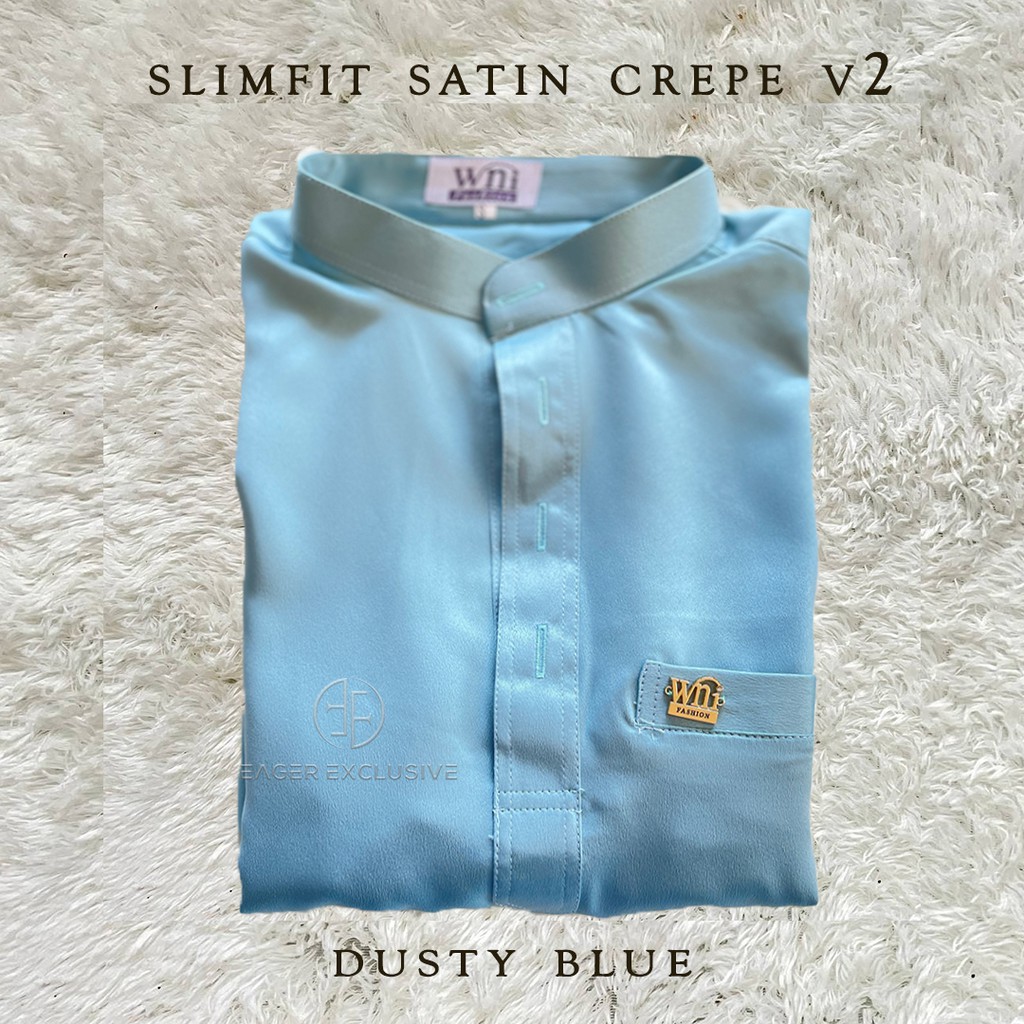 Slimfit Satin Exclusive Baju Melayu Moden Nikah dan Tunang Baby Blue ...