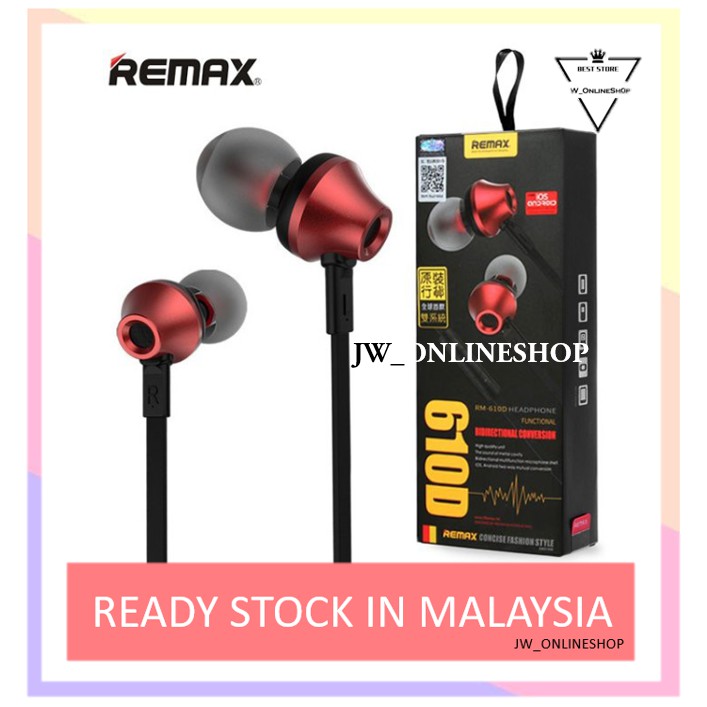 🚚 Malaysia Stock 🚚 Remax RM-610D Super Bass In-Ear Wire Length ...