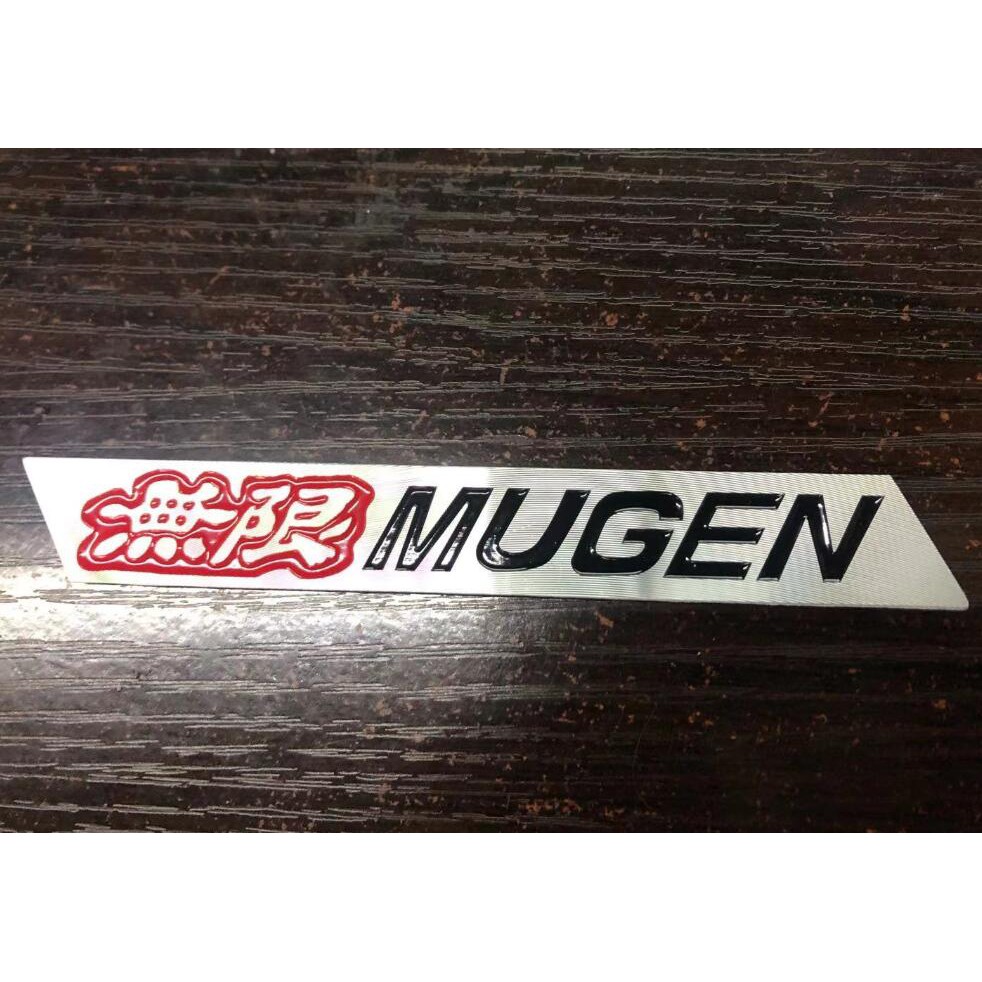Mugen Logo Aluminium Red Black Part Car Spoiler Badge Emblem Logo For ...