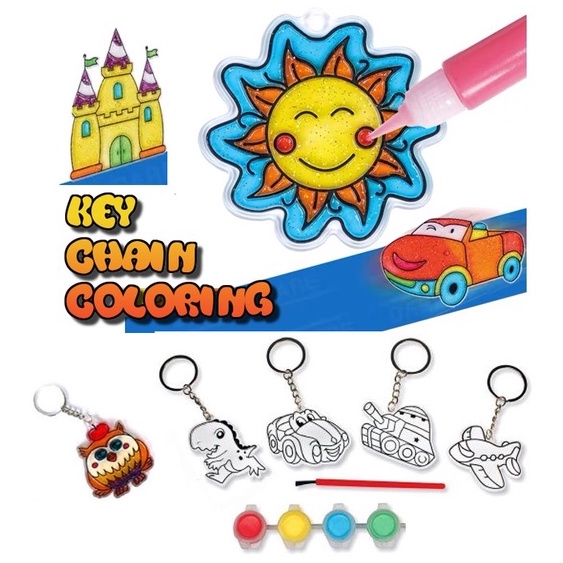 [ ️Ready Stock ️] Suncatcher Keychain Painting Kit | Krafttangan rantai ...
