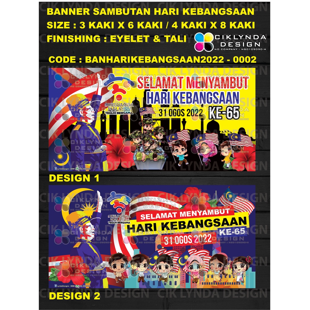 PRE-ORDER - BANNER + TALI & EYELET - KOLEKSI HARI KEBANGSAAN 2022 - 4 ...
