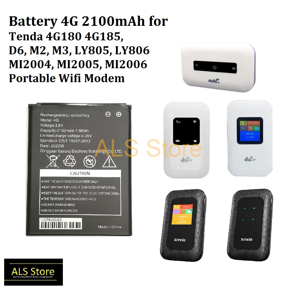 Battery Tenda 4G180 4G185 D6 LY805 LY806 M2 M3 MI2004 MI2005 MI2005 4G ...