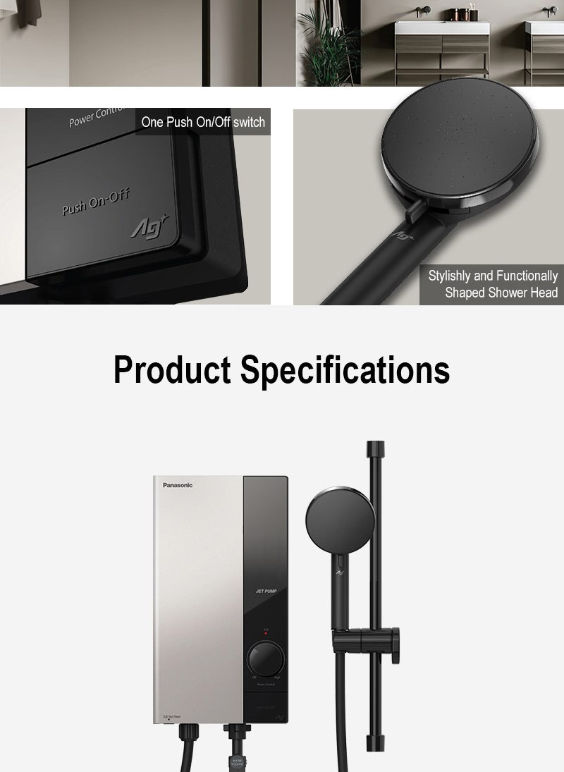 Panasonic Jet Pump U Series Water Heater DH-3UP1MS Instant Water Heater ...