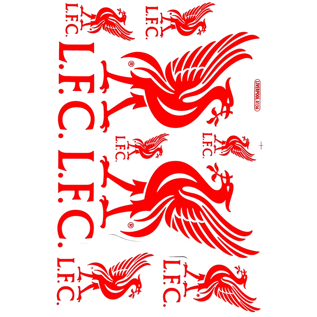 Liverpool Football Team Sticker Red Pvc Texture Glossy High Quality Car ...
