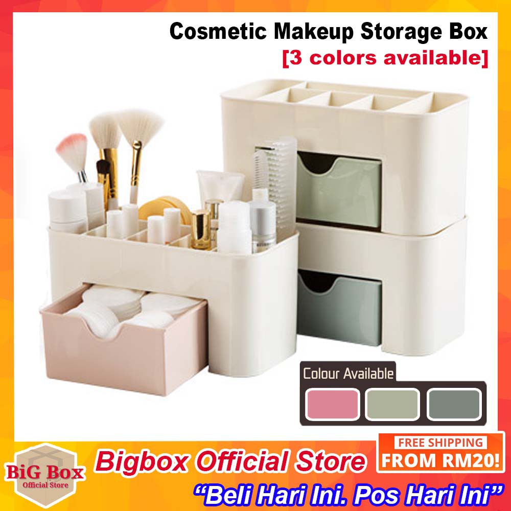 Premium Makeup Storage Box Cosmetic Plastic Case Drawer (Ready Stock ...