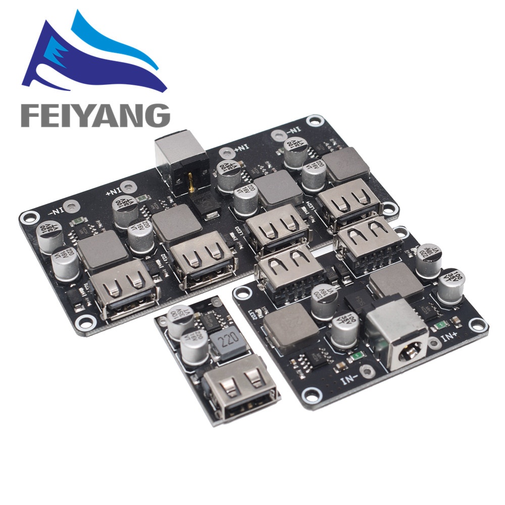 USB QC3.0 QC2.0 USB DC-DC Buck Converter Charging Step Down Module 6-32V 9V 12V 24V to Fast ...