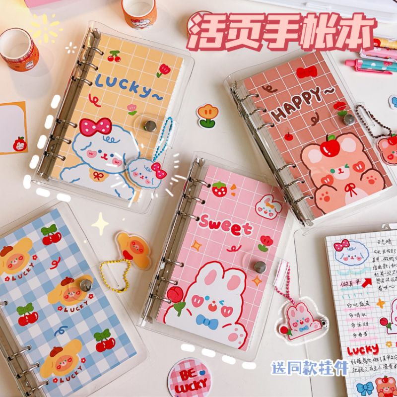 LZ (A6) Buku Nota Comel Cute Notebook Diary Cartoon Sticker Tape ...