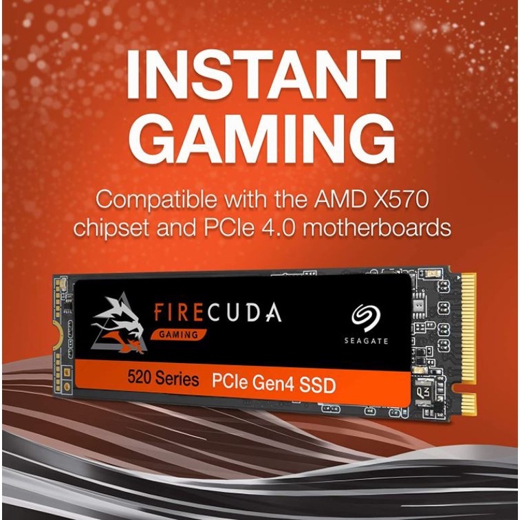 Seagate Brand new 500GB FireCuda 520 M.2 PCIe Gen4x4 NVMe Internal SSD ...