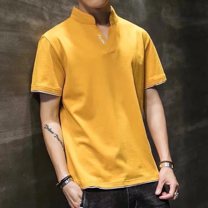 Ready Stock Korean Men Casual Short Sleeved T Shirt 2022 New Style
