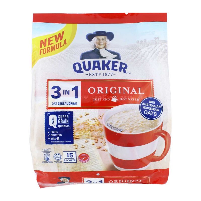 Quaker Oat Cereal Drink 3in1 Original (15'sx28g) | Shopee Malaysia