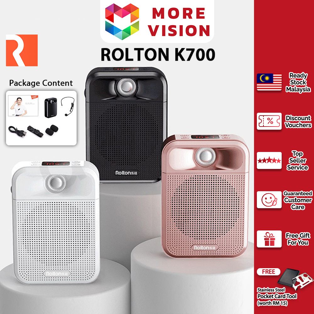 Rolton K700 Portable Loud Speaker Voice Amplifier Recorder Megaphone ...