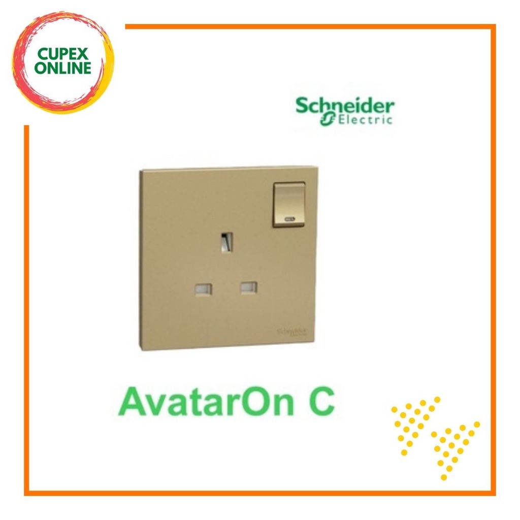 Schneider Electric AvatarOn C 13A 250V 1 Gang Switched Socket (cupex) | Shopee Malaysia