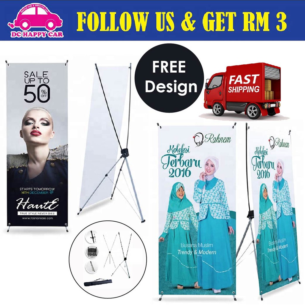 X Stand Adjustable for Banner / Bunting | Shopee Malaysia
