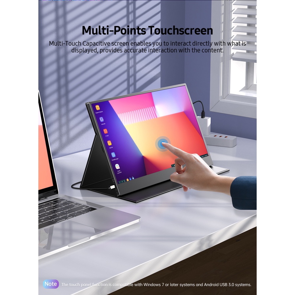 UPERFECT 15.6 Inch Touchscreen Portable Monitor 1080P Thin and Light ...