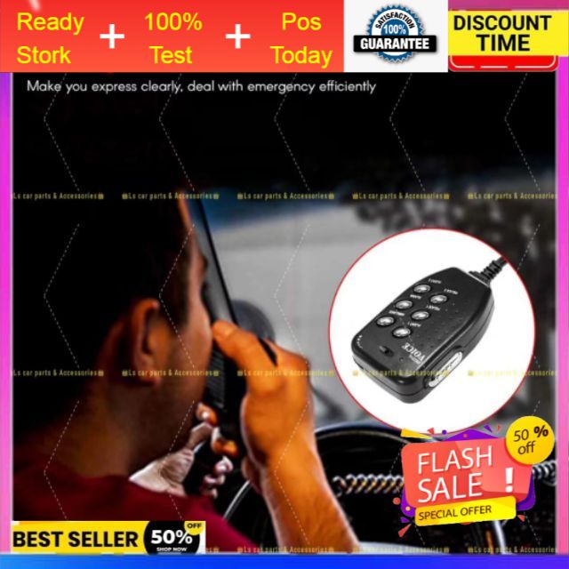 POLICE SIREN TOKI 6 Tone sound Warning mic talking Light LED dash bar ...