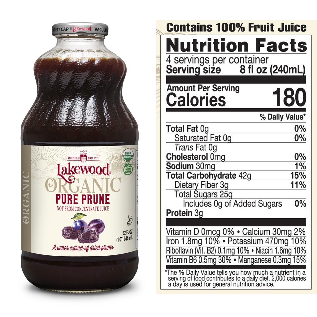 Lakewood Organic Pure Prune Juice (946ml) | Shopee Malaysia