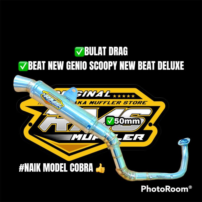 Original RMS MUFFLER EXHAUST ROUND DRAG BEAT NEW GENIO SCOOPY NEW 2020 ...