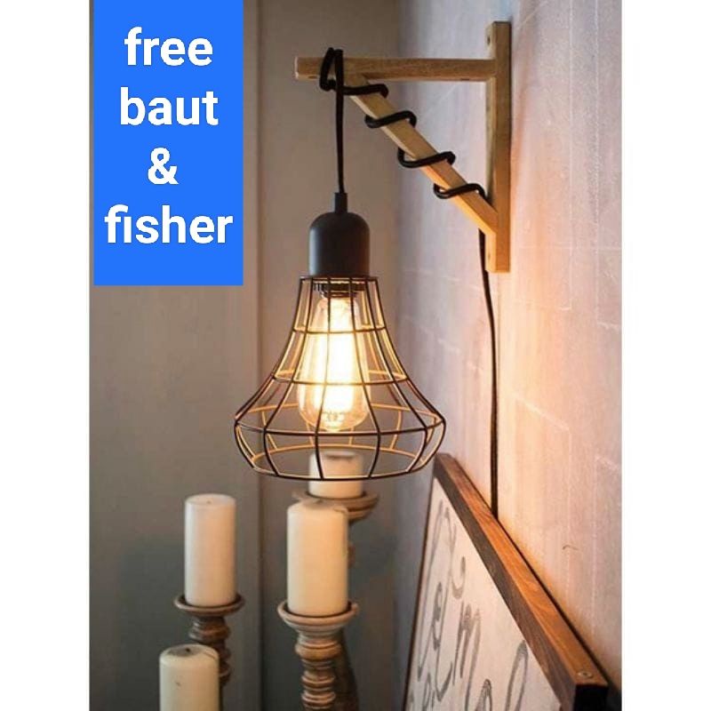 SIKU GANTUNGAN KAYU Wooden angled bracket for shelf supports/flower ...