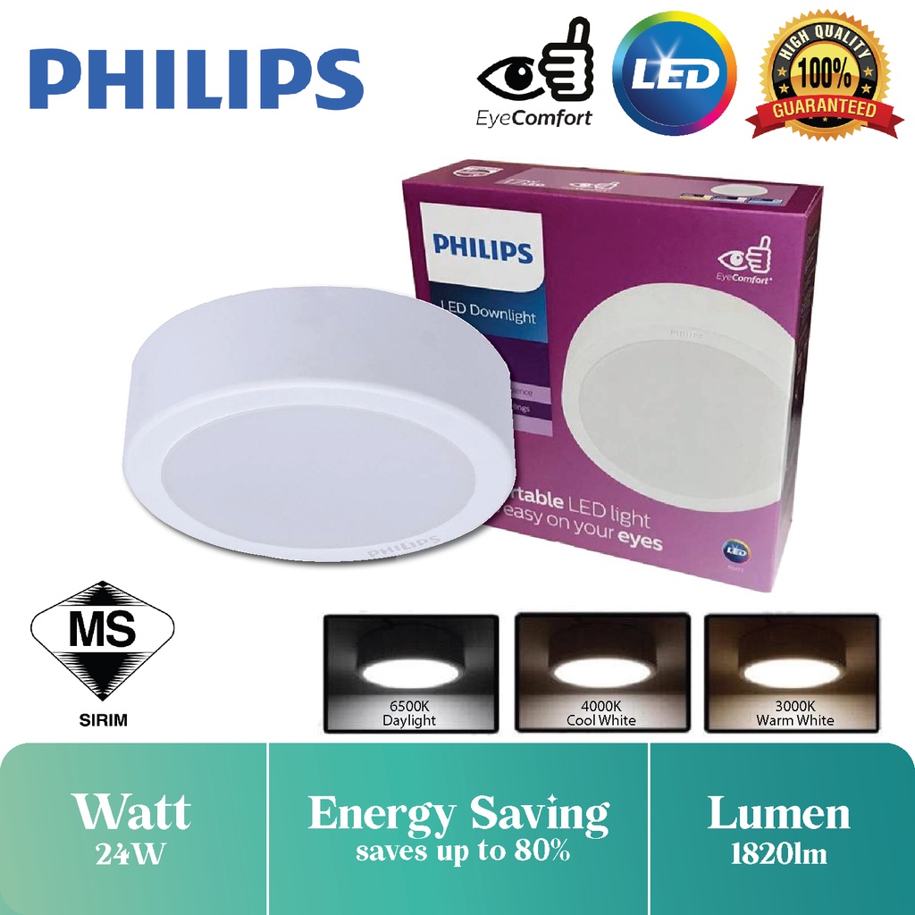 Meson 59474 Philips 24w 9'' LED Surface Downlight | Shopee Malaysia