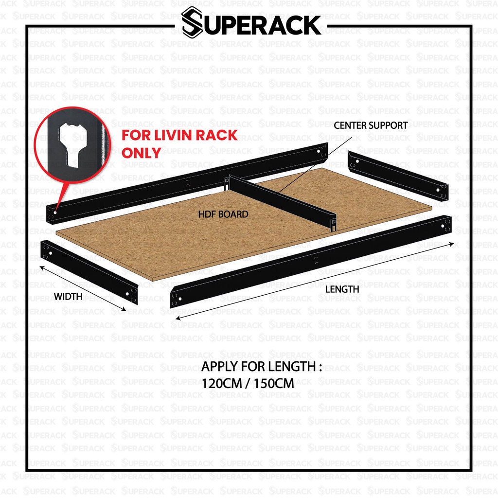 SUPERACK Extra Level Livin Rack Tambah Tingkat ONLY APPLICABLE TO ...
