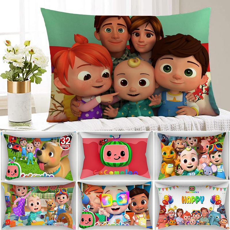 New 50*30cm Cocomelon Colorful Print Pillow Cases Cute Cartoon ...
