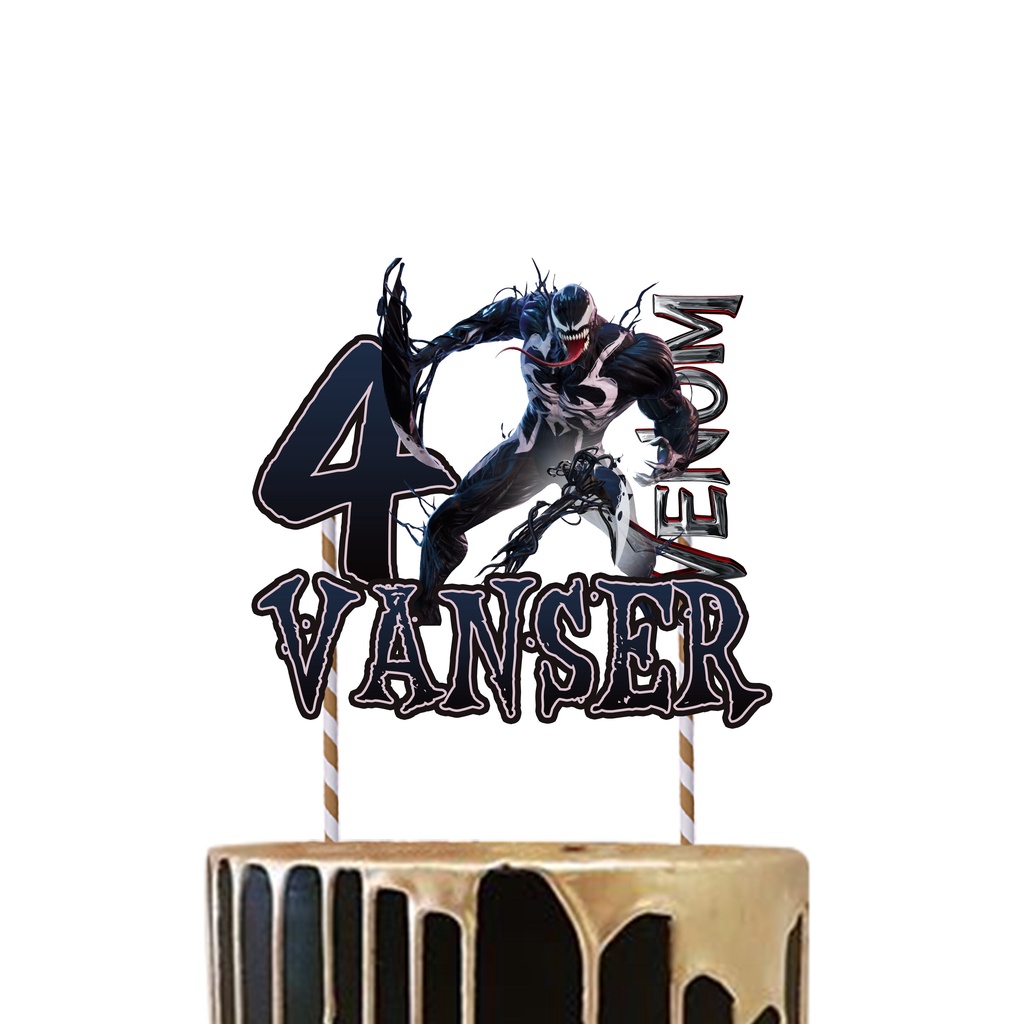 VENOM CAKE TOPPER BIRTHDAY | Shopee Malaysia