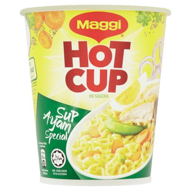 Maggi Hot Cup (Chicken,Kari,Asam Laksa)Soup Special Instant Noodles 58g ...