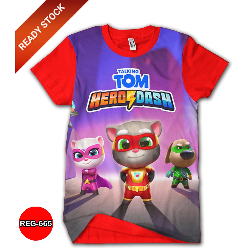 My Talking Tom Hero Dash T-shirt, 3D Printed Children's and Adult ...