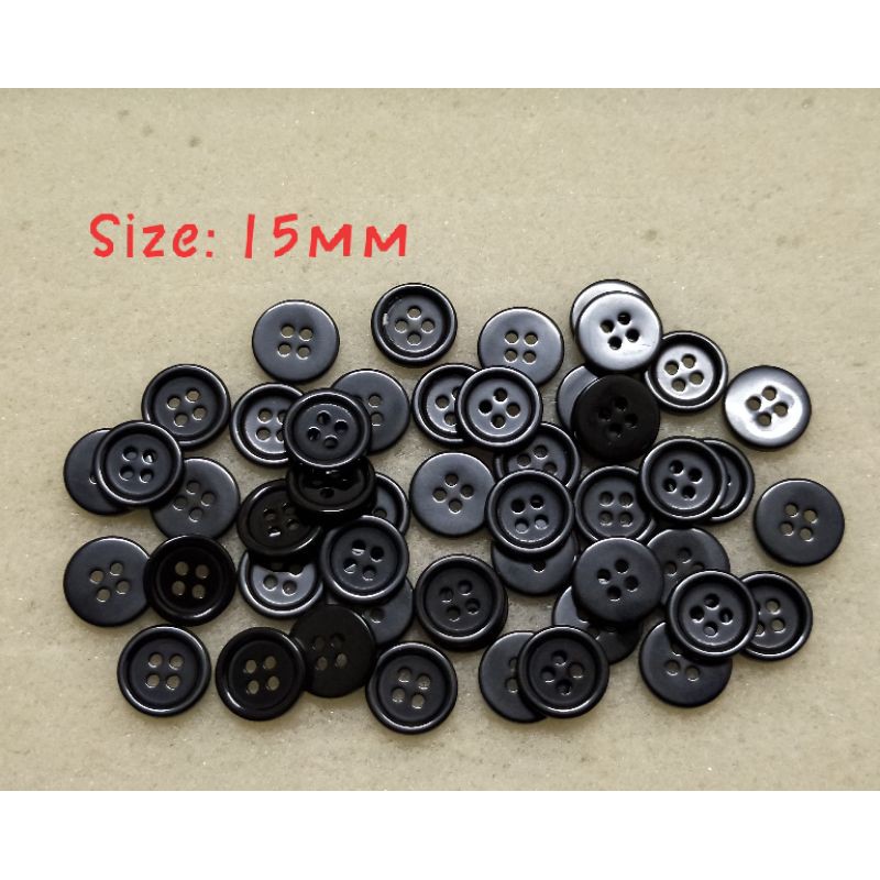 Butang plastik bulat (hitam) | Shopee Malaysia