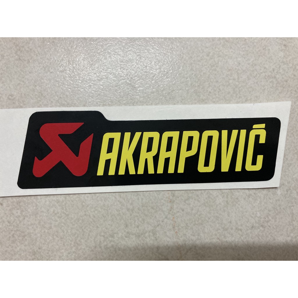 ORIGINAL AKRAPOVIC MOTORCYCLE STICKER HEATPROOF HORIZONTAL exhaust ...