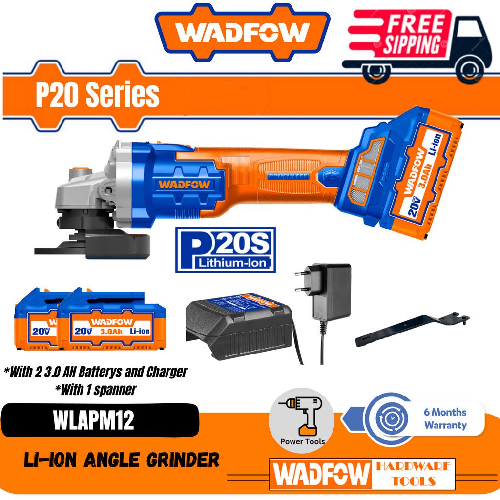 WADFOW Li-ion Angle Grinder (Brushless) + 2 pcs 3.0Ah Battery + Charger ...