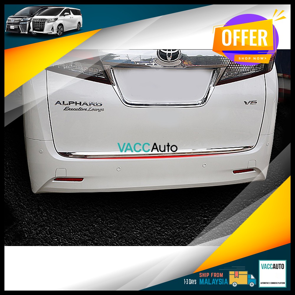 Toyota Vellfire / Alphard 30 Series Rear Bonnet Chrome Lining Tail Gate ...