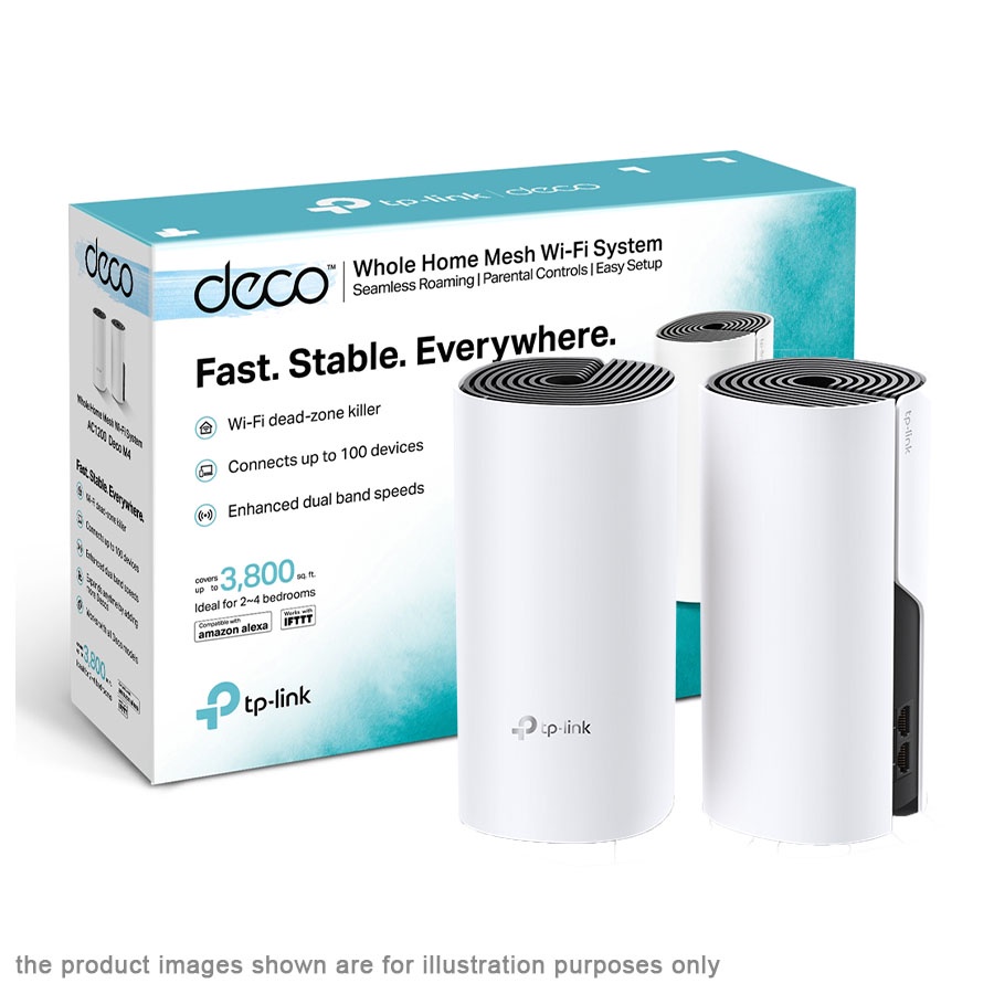 TP-Link Deco M4 2 pack AC1200 Whole Home Mesh Wi-Fi System Ideal for 2 ...