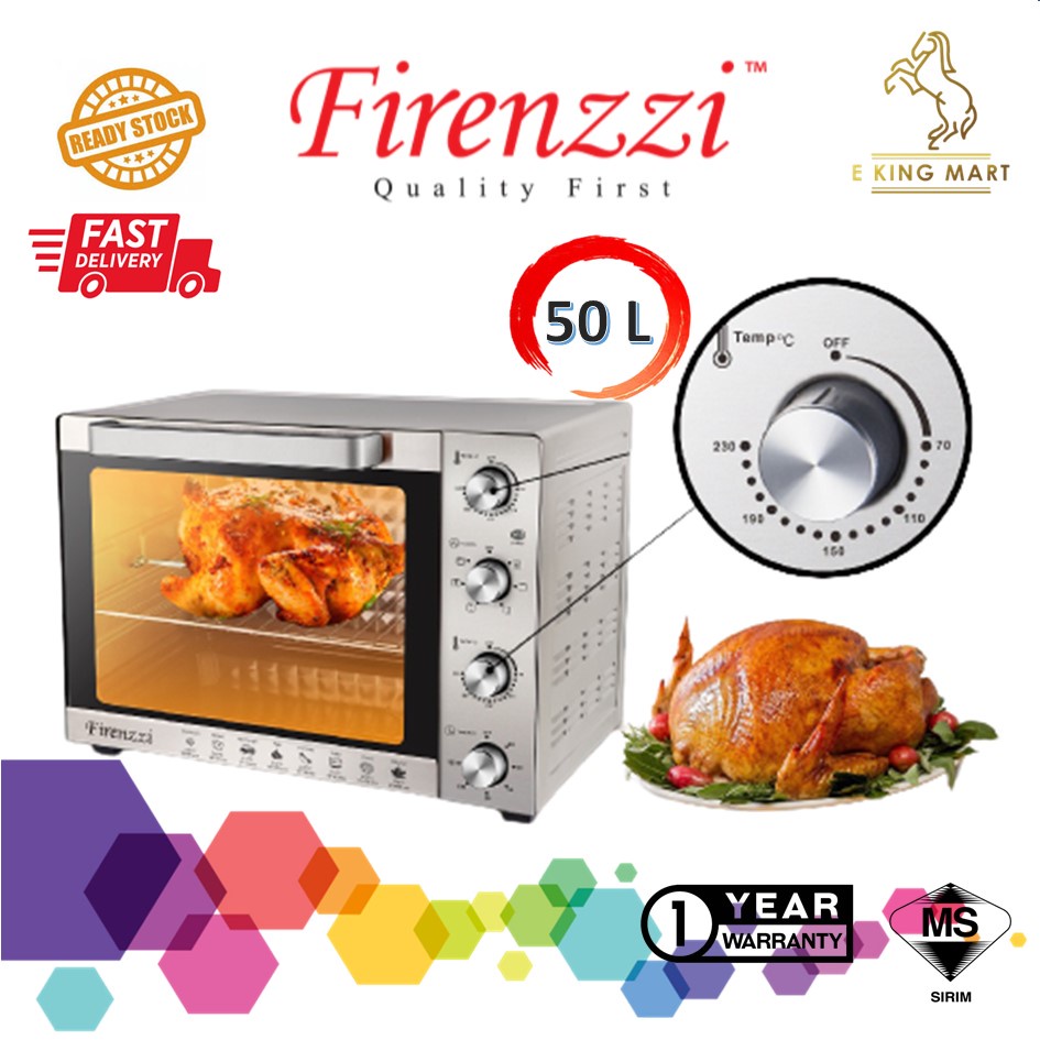 FIRENZZI Electric Oven Full Stainless-Steel Body Oven TO-4050SS 50L ...