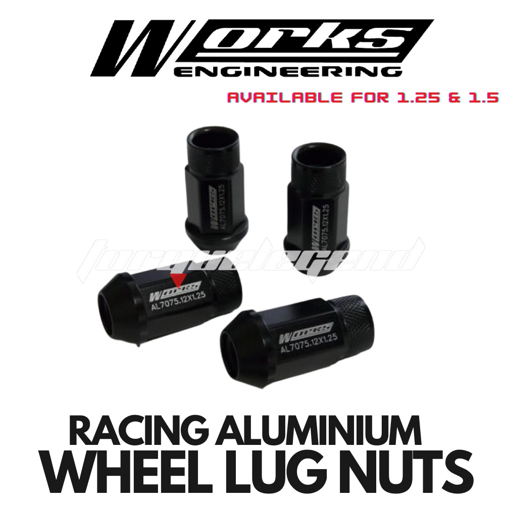 Works Engineering Universal Aluminium Racing Rim Wheel Lug Nut (1.5mm ...