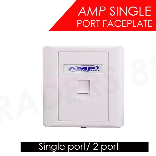AMP Single Port Faceplate RJ45 CAT5E /CAT6 | Shopee Malaysia