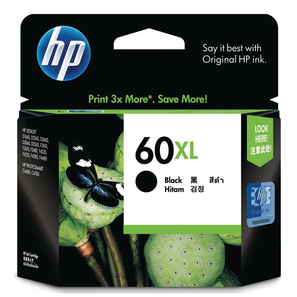 HP 60XL BLACK INK CARTRIDGE ( CC641WA ) (NO BOX EXPIRED INK) | Shopee ...