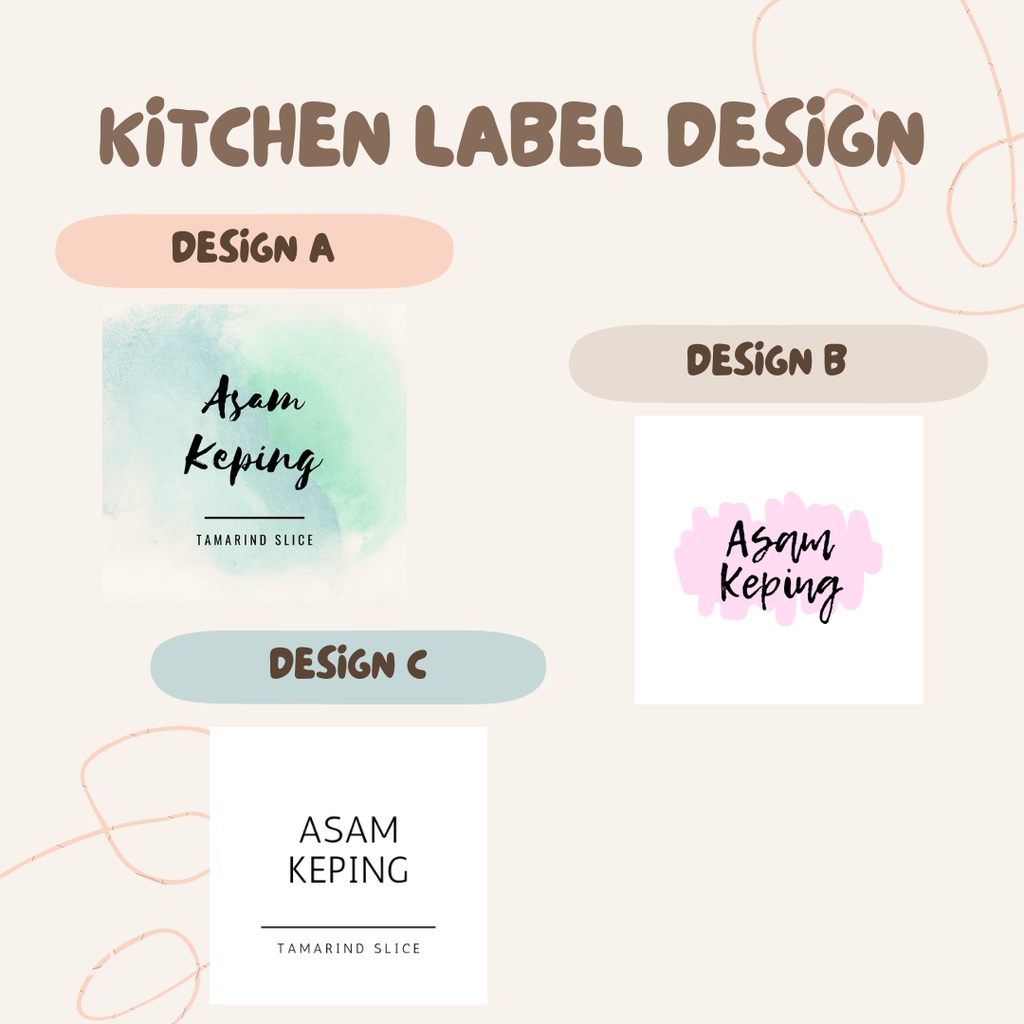 🔥75pcs Minimalis Waterproof Kitchen Label Sticker/ Sticker Barang Dapur ...