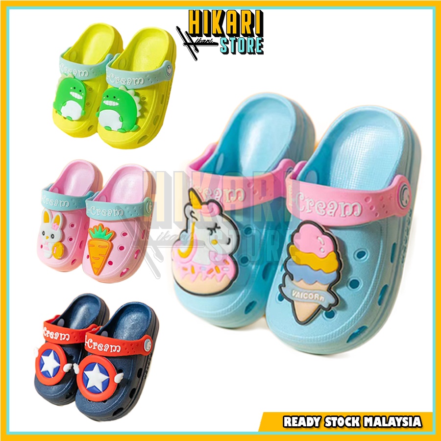 Baby's Cartoon Crocs Shoes Kids Boy Girl Pony Dino Sandals Casual ...