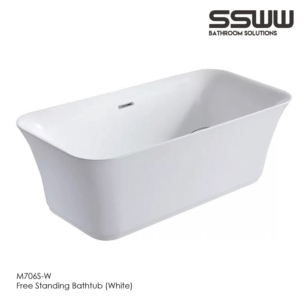 SSWW M706S-W FREE STANDING BATHTUB (273 LITRE) | Shopee Malaysia