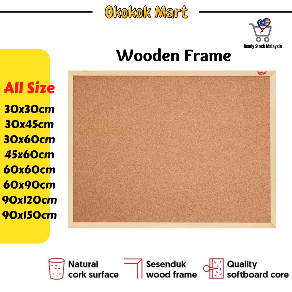 🔥Ready stock🔥 information board cork message board Photo wall ...
